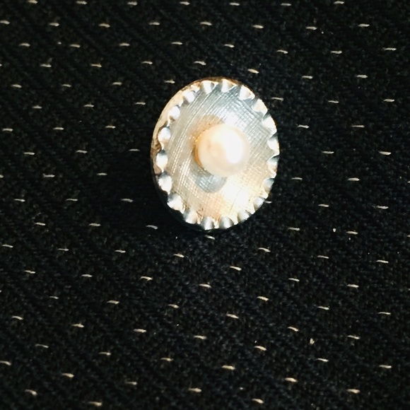 Unknown | Accessories | Vintage Ballou Regd Pearl Silver Tack Pin ...